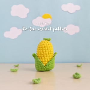No-sew Corn Amigurumi Pattern | Corn Vegetable Crochet Pattern ...