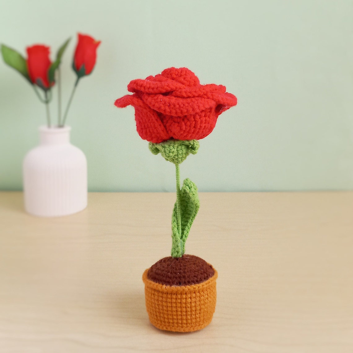 Rose Crochet Pattern Crochet Flower Pattern Crochet - Etsy