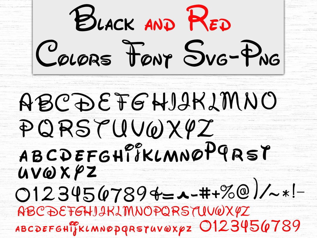 Disney Font Script OTF SVG, Cricut Cut Files, Disney Clipart Silhouette ...