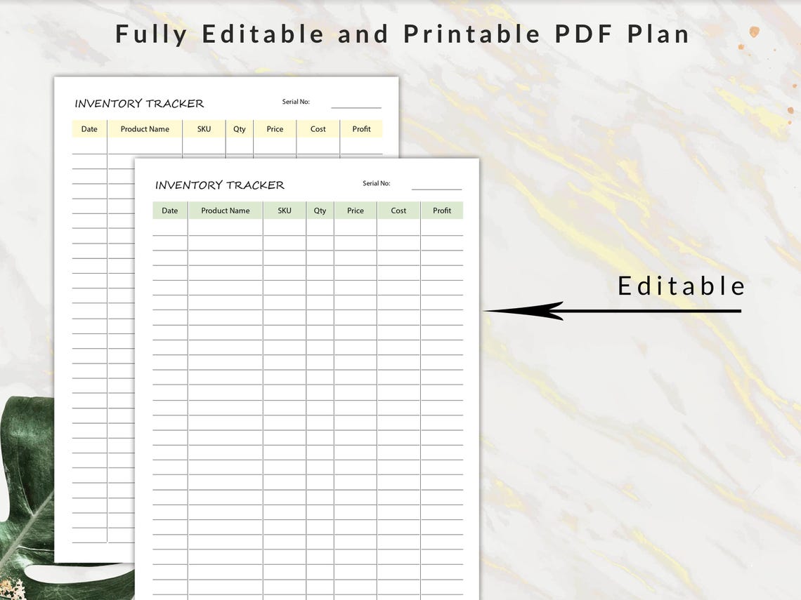Inventory Tracker Printable, Inventory Management Form, Inventory Sheet ...