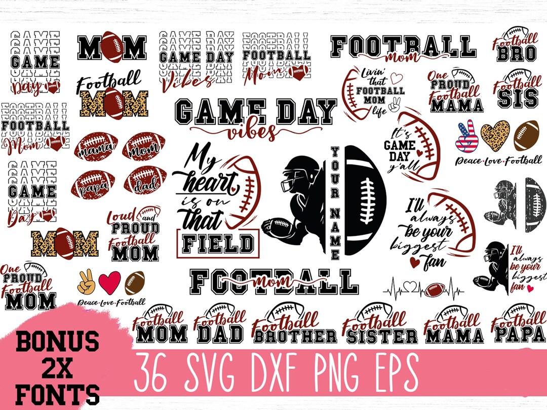 Football Svg Bundle Football Mom Dad Svg, Football SVG Bundle, American ...