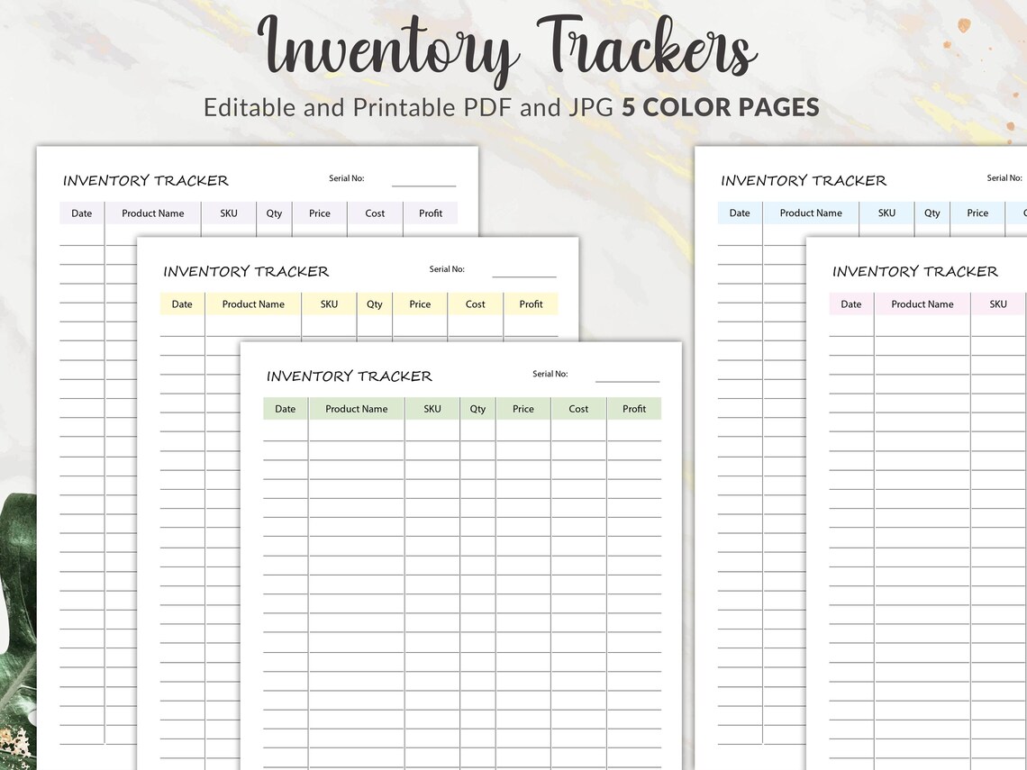 Inventory Tracker Printable, Inventory Management Form, Inventory Sheet ...