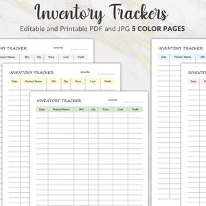 Inventory Tracker Printable, Inventory Management Form, Inventory Sheet, Small Business ...