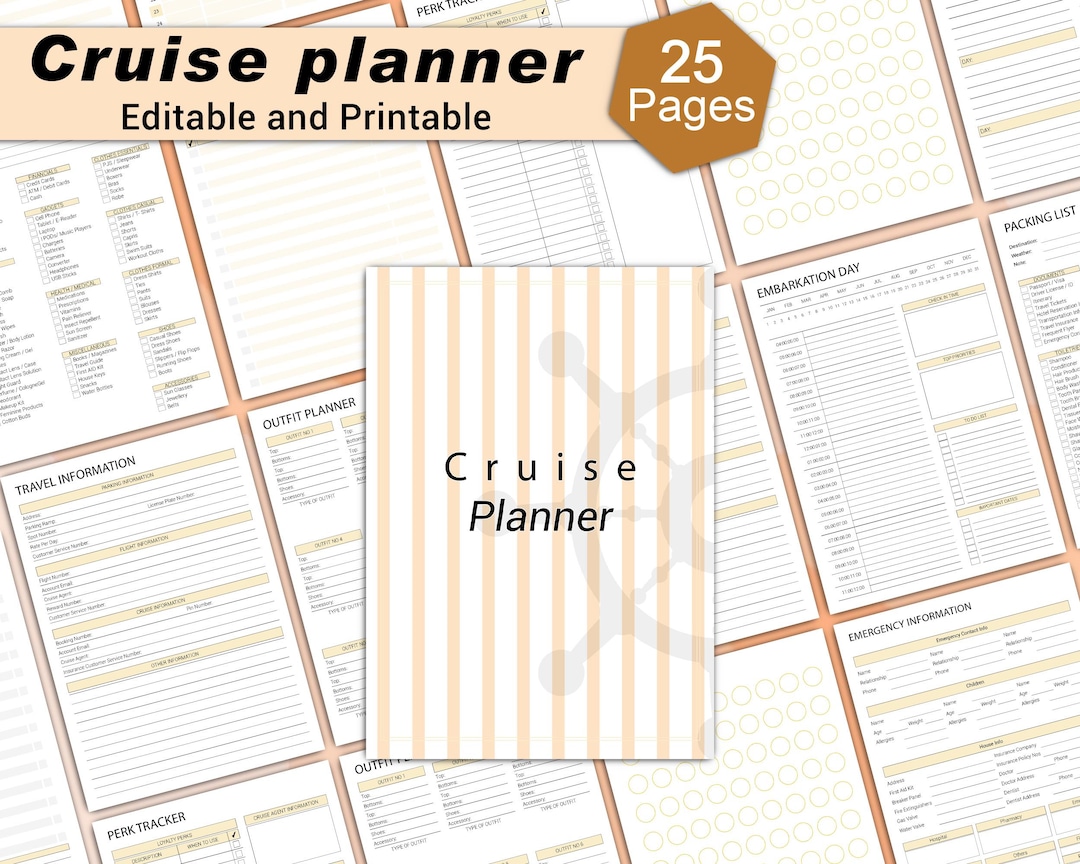 Ultimate Cruise Planner Bundle,editable Cruise Schedule,cruise Planner ...
