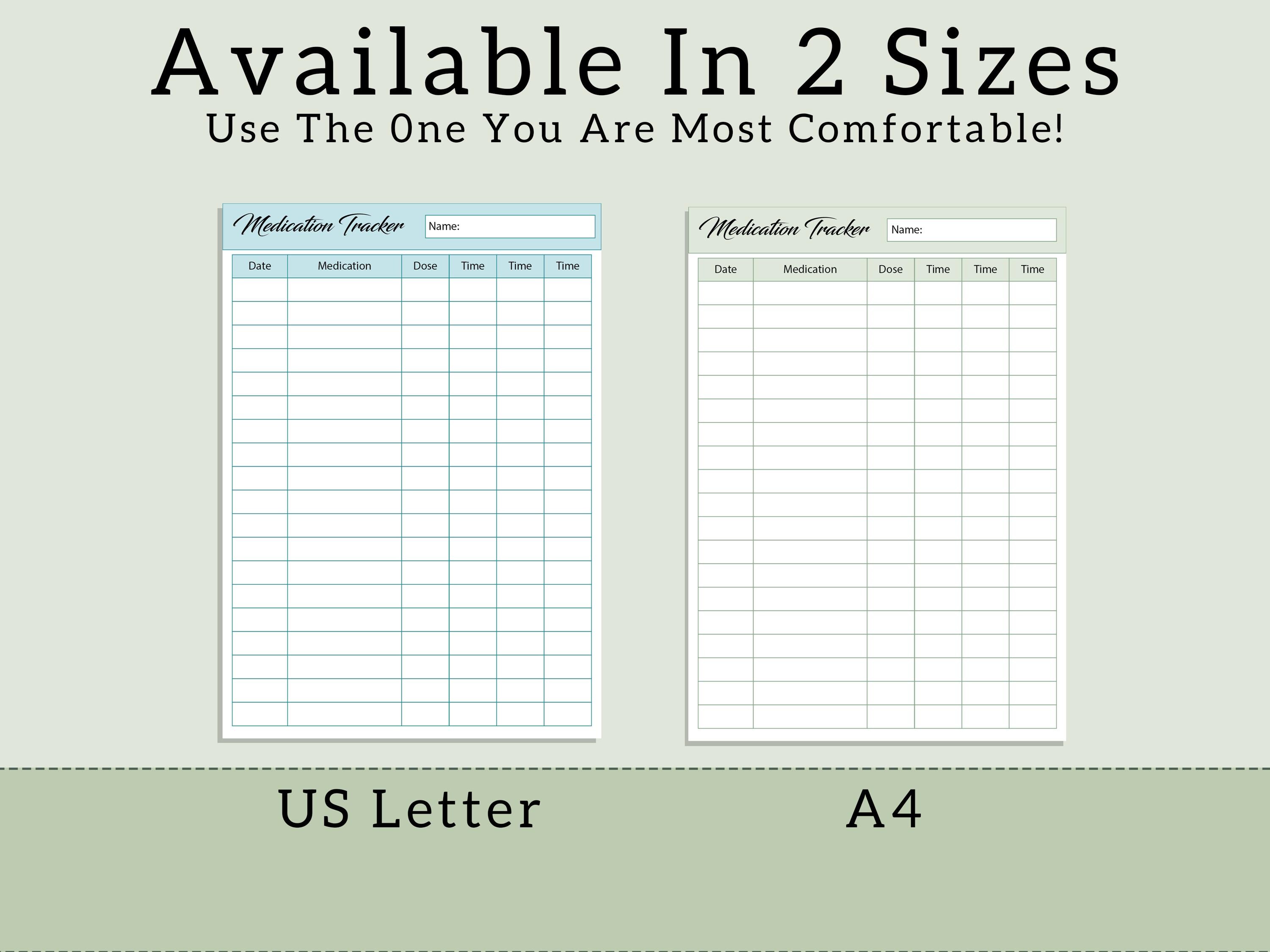 Printable Medication Tracker, Daily Medication Tracker Printable ...