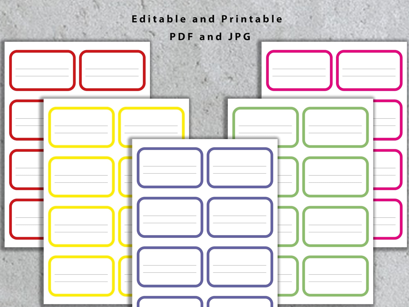 Name Tag Template, Editable Name Tag Template, Printable Name Tag ...