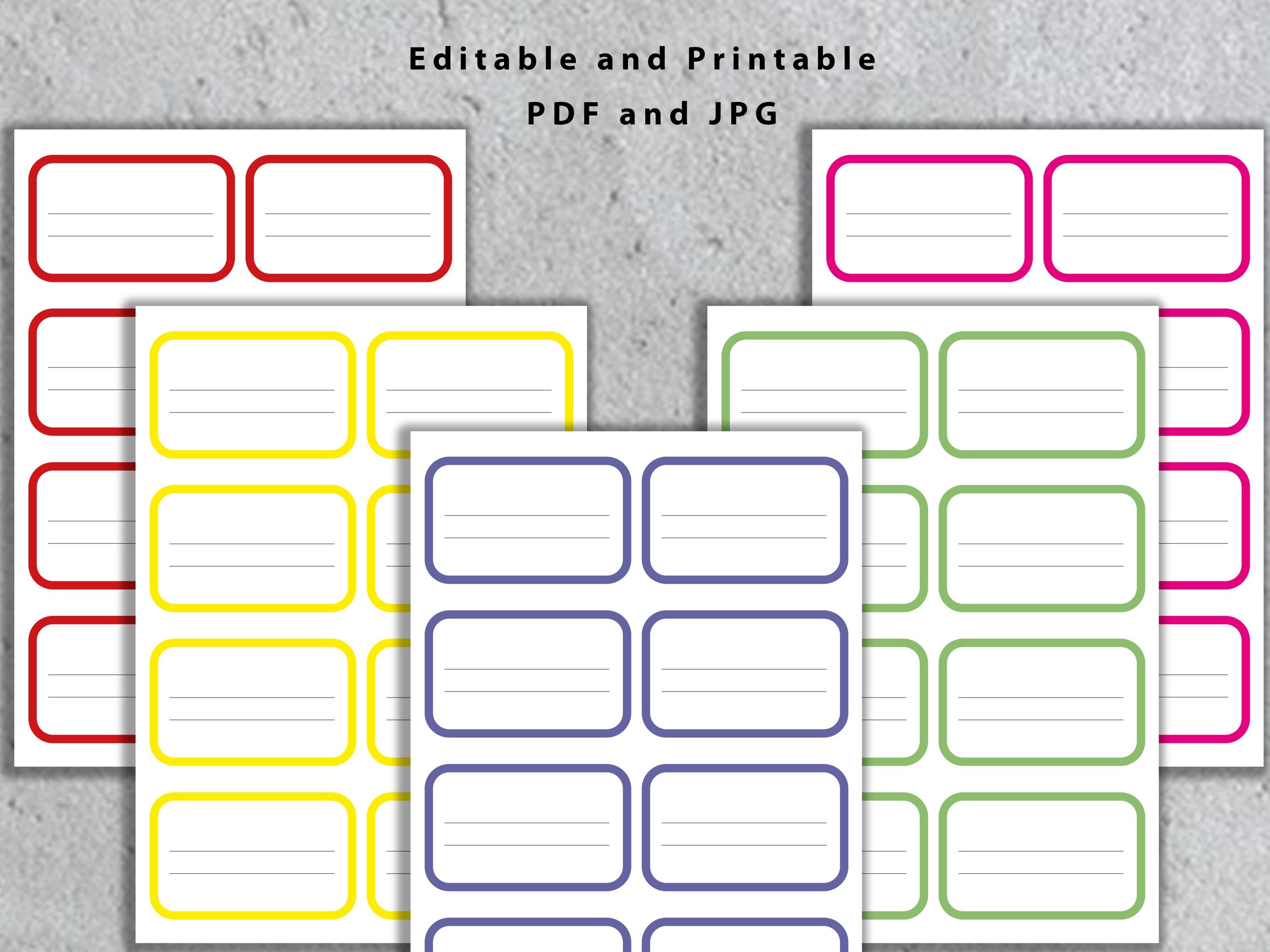 Name Tag Template, Editable Name Tag Template, Printable Name Tag ...