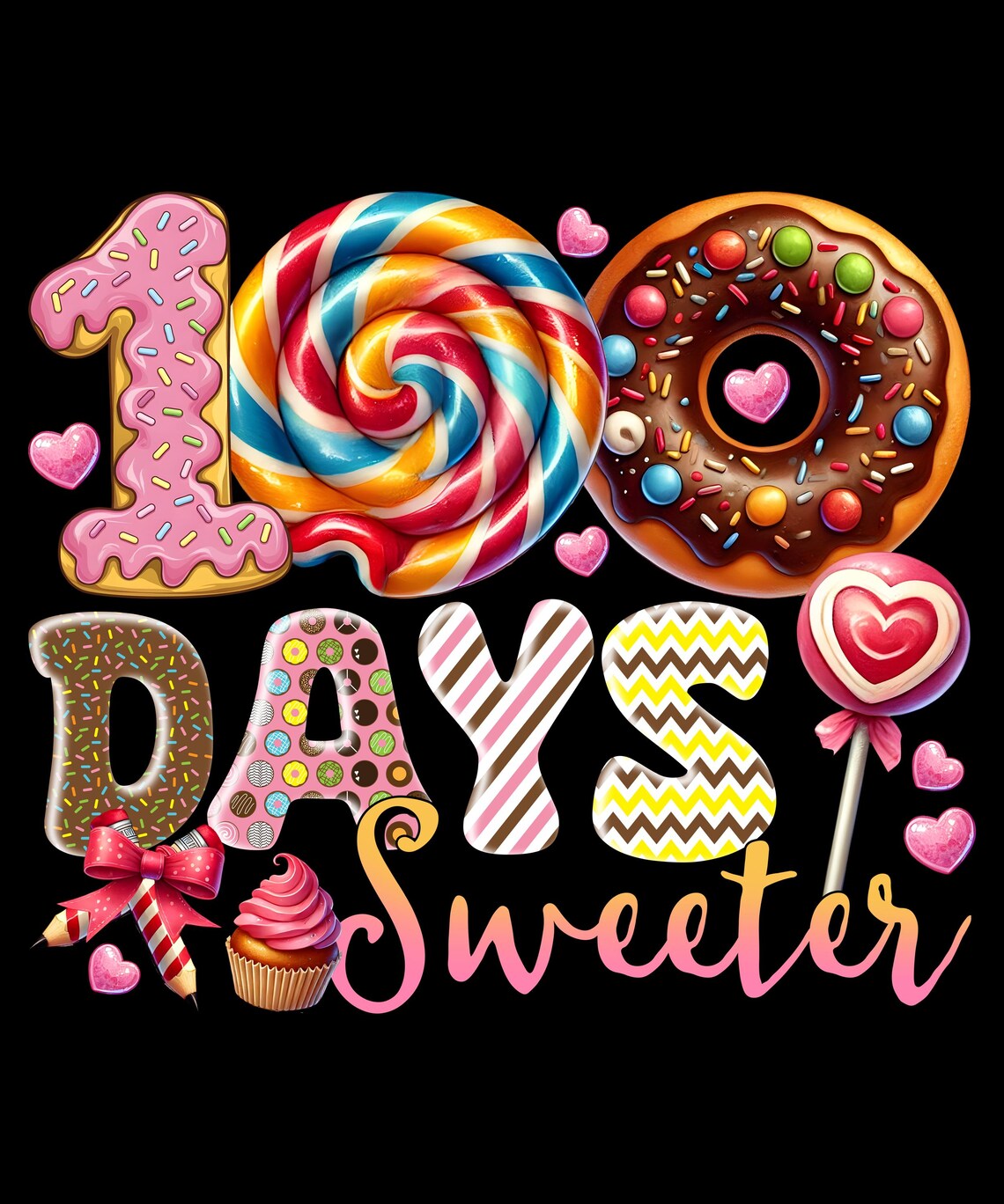 100 Days of School Png Bundle, 100 Day of School Png, Teacher 100 Days ...