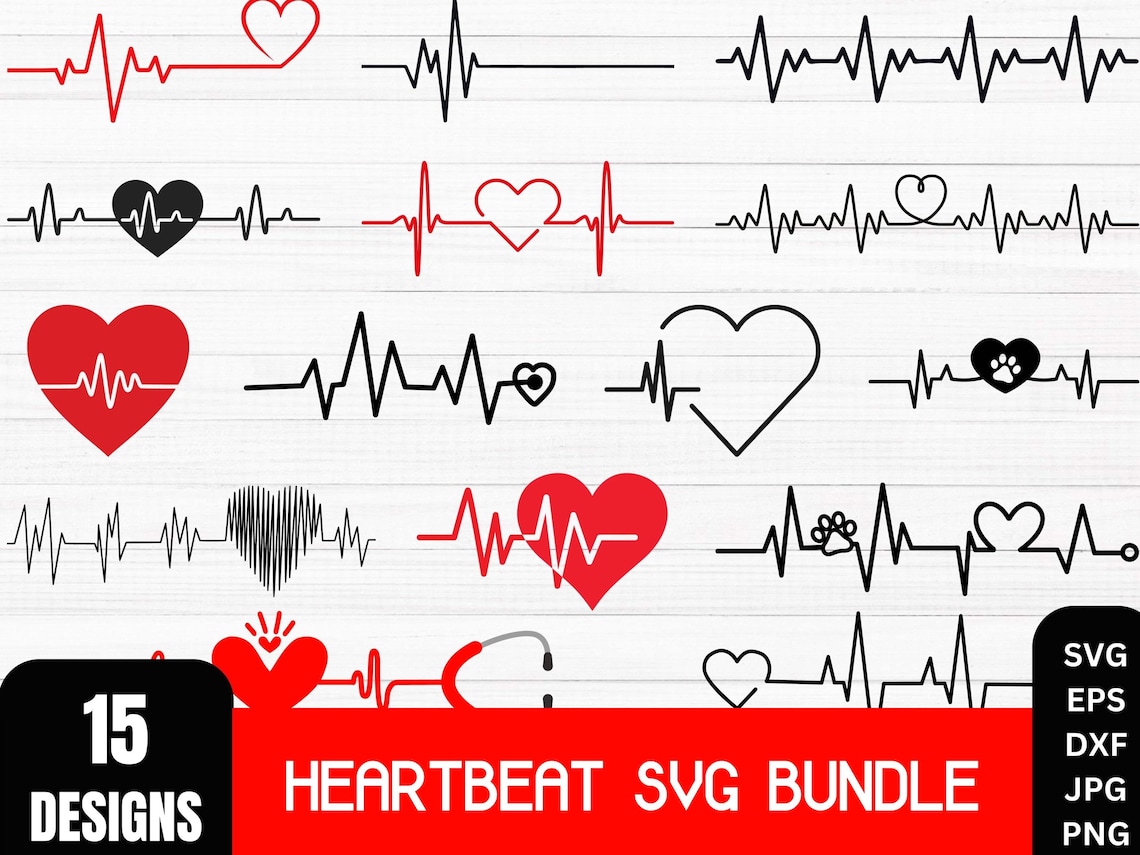 Heartbeat Svg With a Date, Heartbeat Svg, Heartbeat Svg Stethoscope ...
