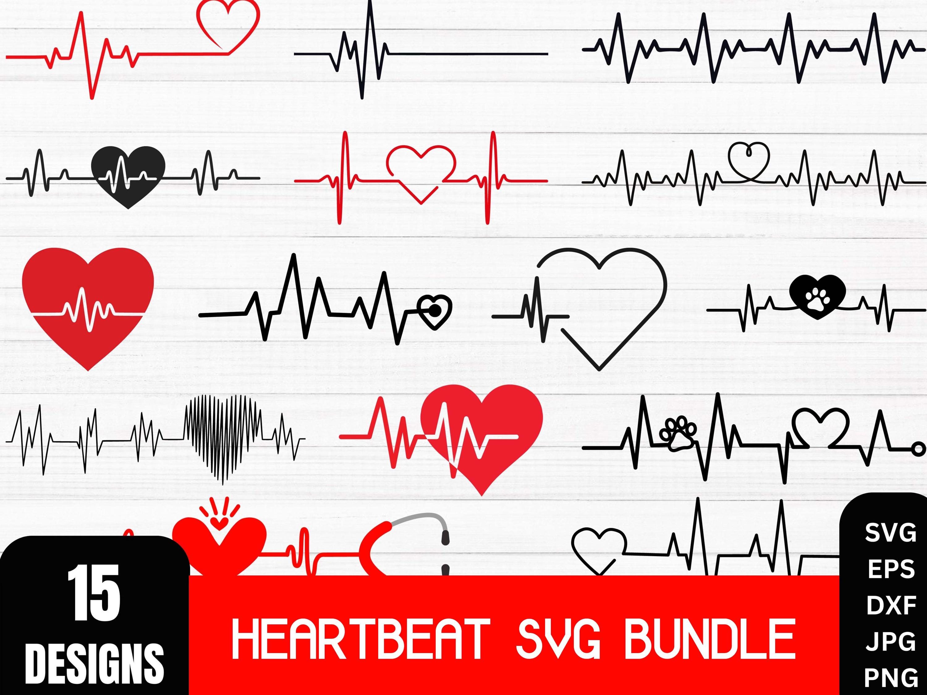 Heartbeat Svg With a Date, Heartbeat Svg, Heartbeat Svg Stethoscope ...