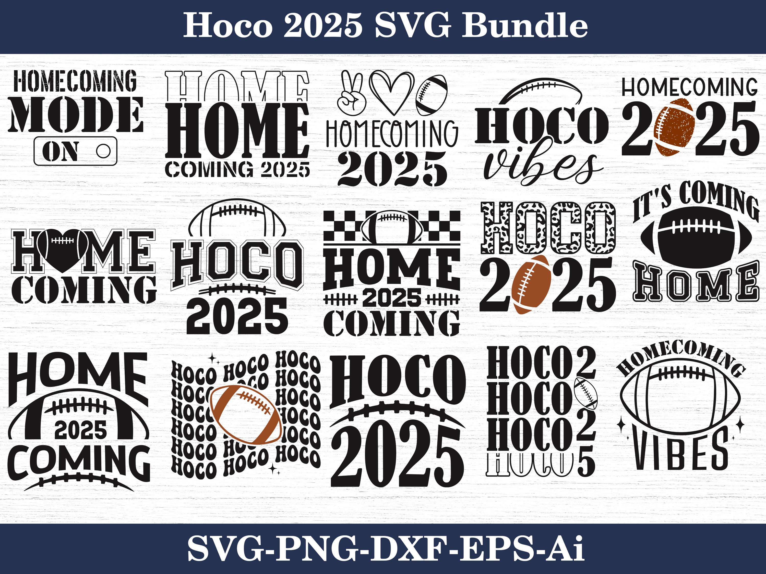 Hoco 2025 Bundle SVG, Homecoming 2025 Svg, Reunion Svg, Hoco Shirt Svg ...