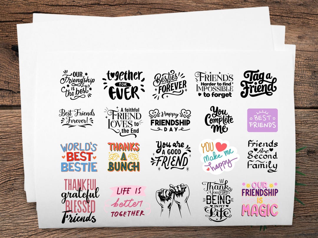 Friend SVG Bundle Best Friends Svg Friendship Quote Cut Files BFF SVG ...