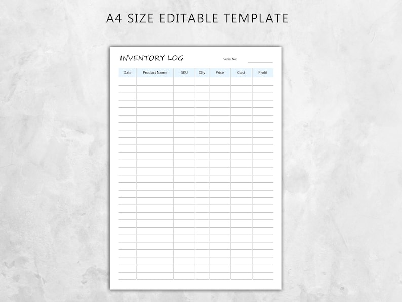 Inventory Tracker Printable, Inventory Management Form, Inventory Sheet ...