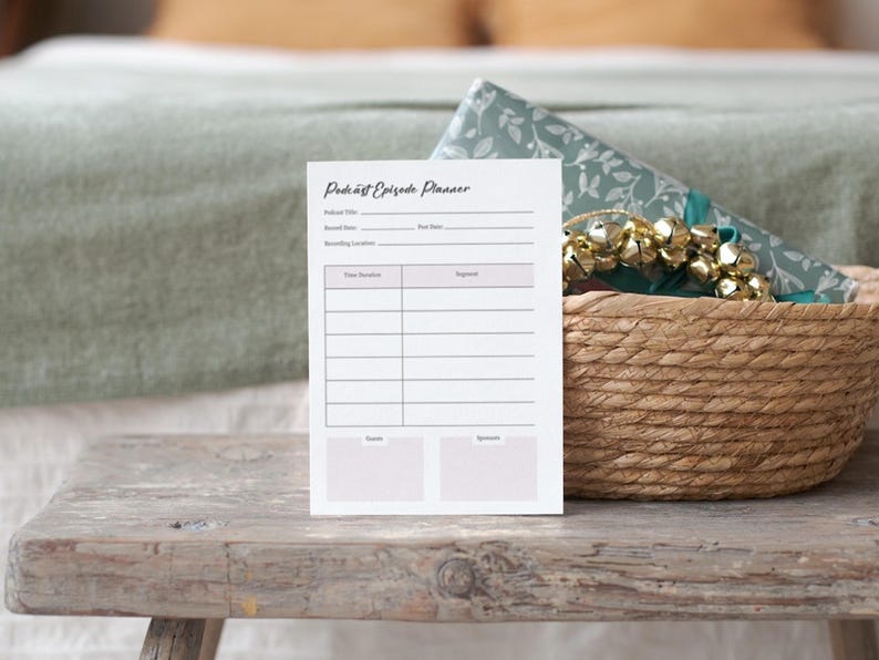 Podcast Planner, Printable Podcast Planner, Podcast Episode Tracker ...