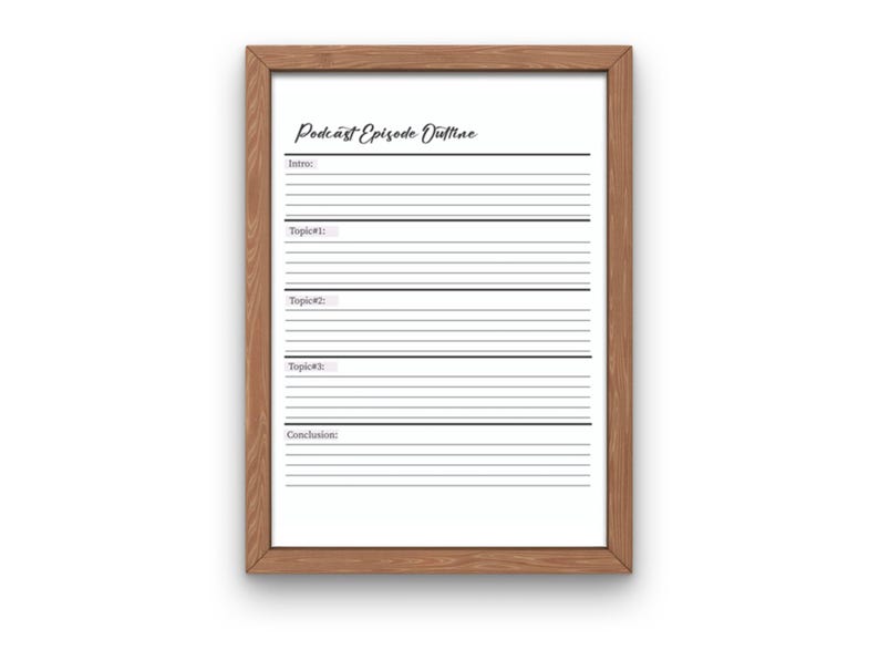 Podcast Planner, Printable Podcast Planner, Podcast Episode Tracker ...