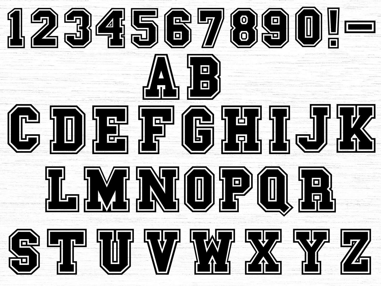 Varsity Alphabet Svg, Football Font, Sports Alphabet Svg, Sports Font ...
