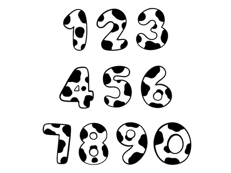Cow Alphabet Prints, Cow Alphabet Svg, Cow SVG Numbers Letters Bundle ...