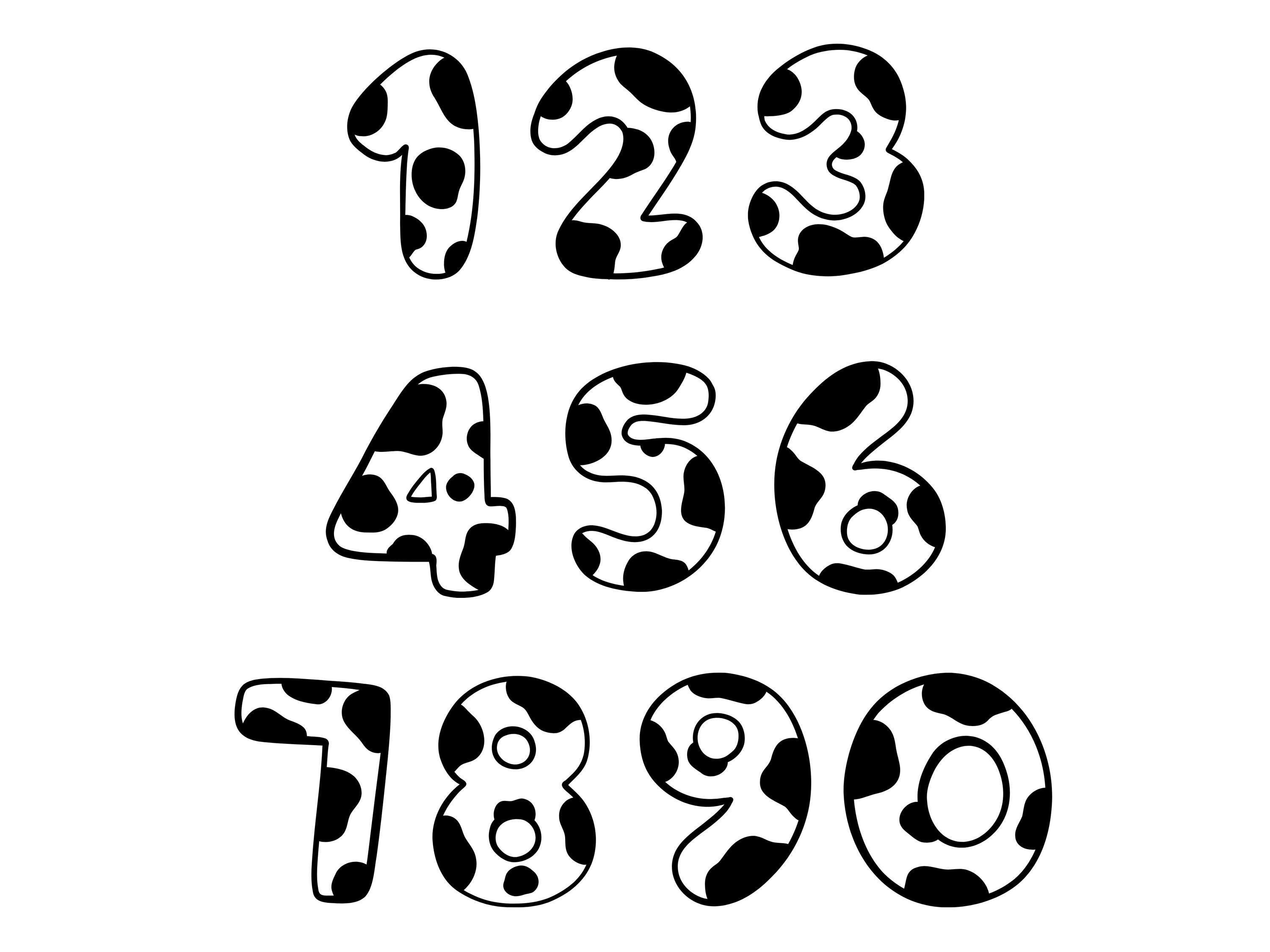 Cow Alphabet Prints, Cow Alphabet Svg, Cow SVG Numbers Letters Bundle ...