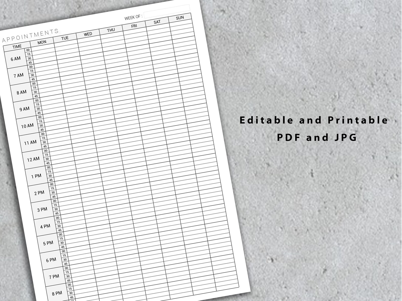 Appointment Tracker, PRINTABLE Journal Page, Simple Appointment Tracker ...