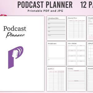 Podcast Planner, Printable Podcast Planner, Podcast Episode Tracker ...