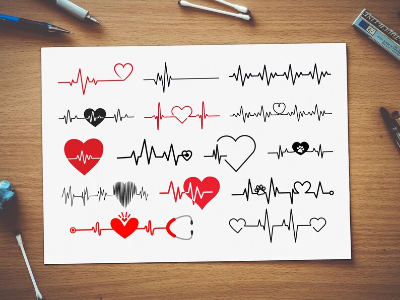 Heartbeat Svg With a Date, Heartbeat Svg, Heartbeat Svg Stethoscope ...