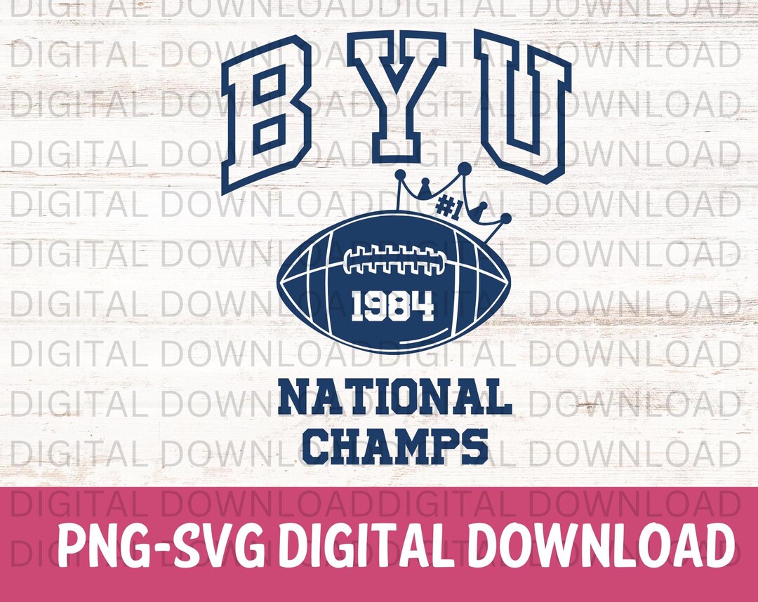 BYU National Champ Old School PNG SVG Digital Download, Svg, Png, Cut ...