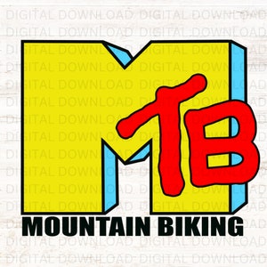 MTB, Mountain Bike Retro Logo, PNG, Digital Download, Sublimation ...