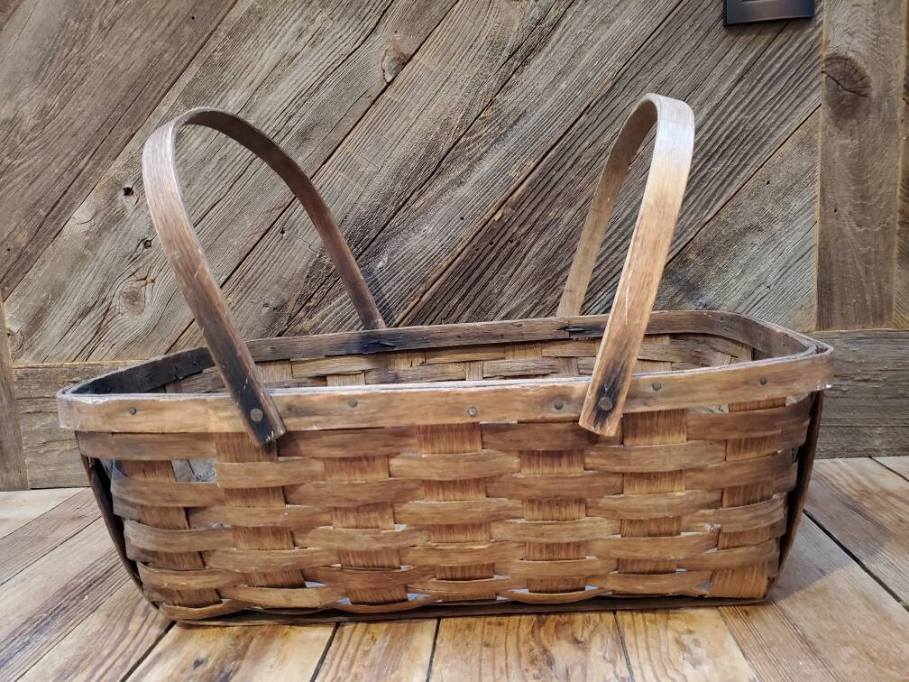 Antique Basket With Handles | Etsy
