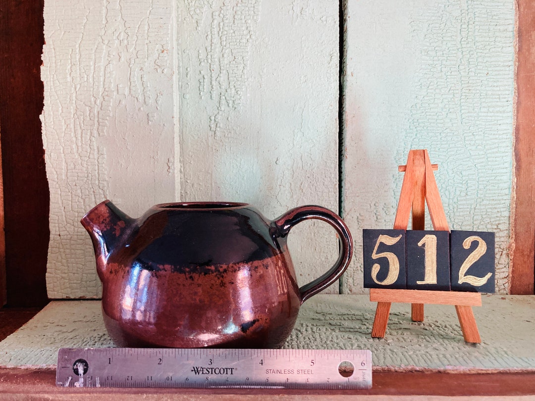 512 Vintage Earthenware Pottery Teapot - Etsy