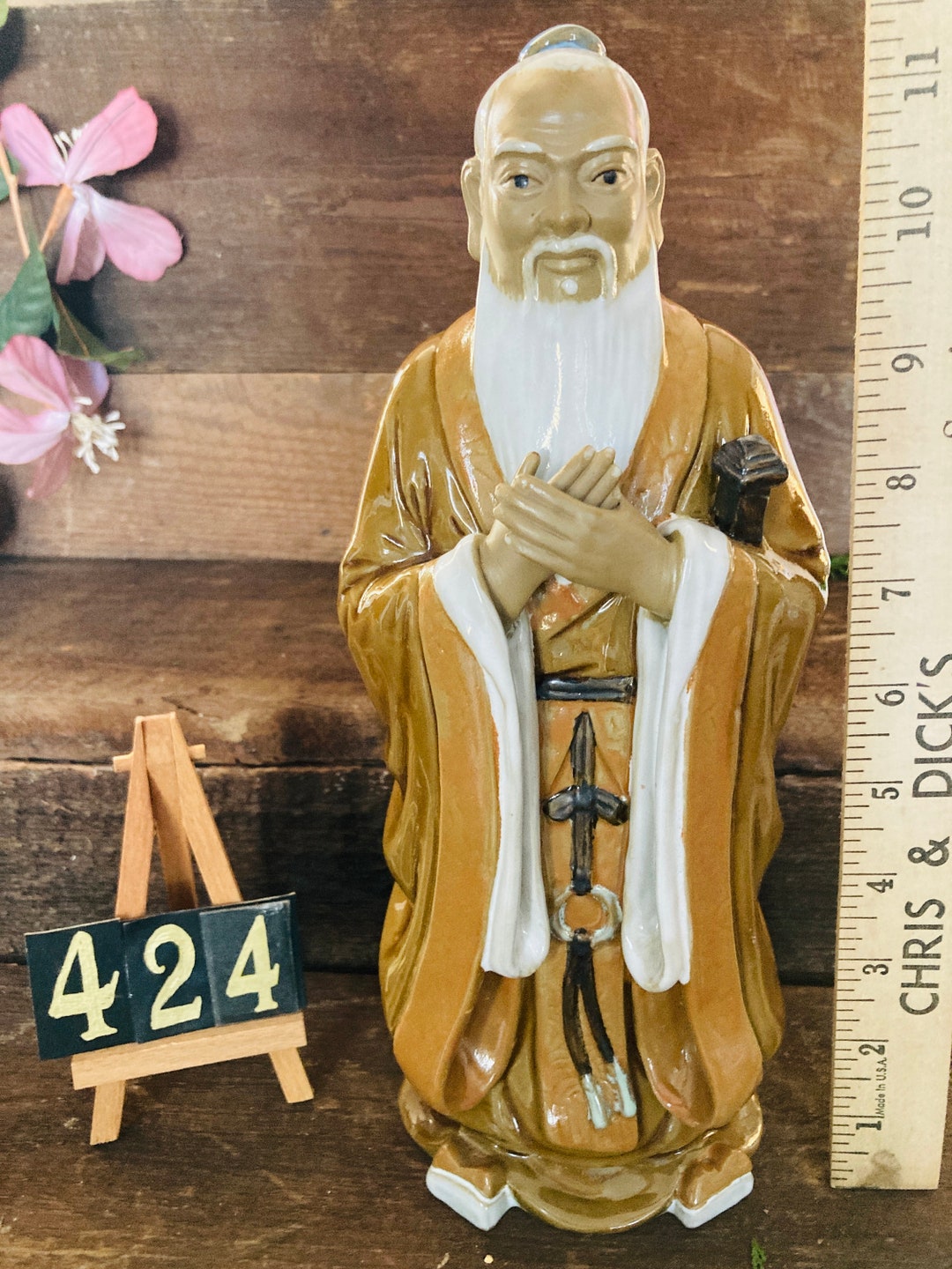 424 Vintage China Pottery Clay Pure Handcrafted Fairy Poet Confucius ...