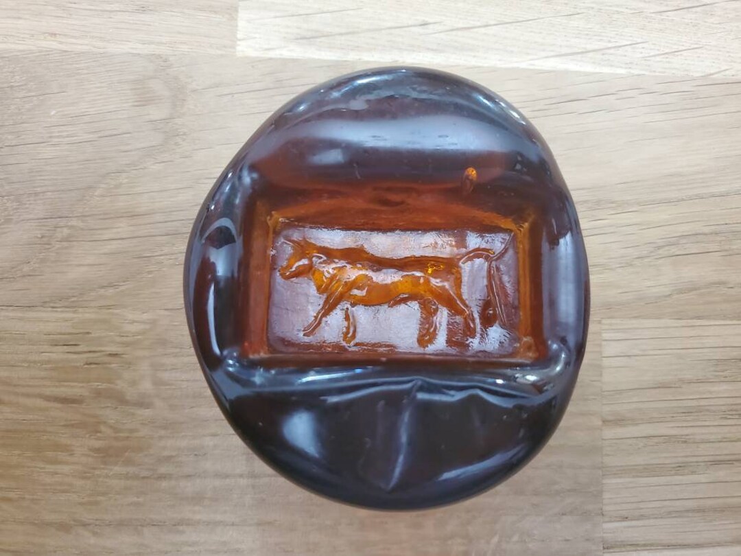 Handmade Amber Glass Paperweight With Bull Design - Etsy