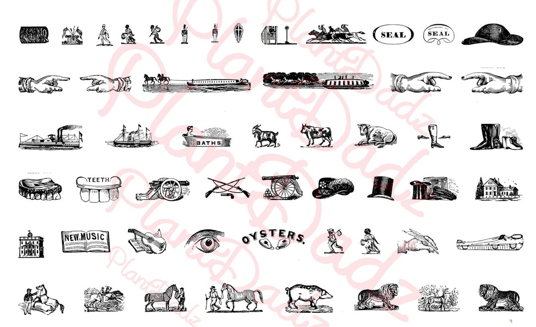 666 Digital Download- Assorted 18th/19th Century Iconic Images - Etsy