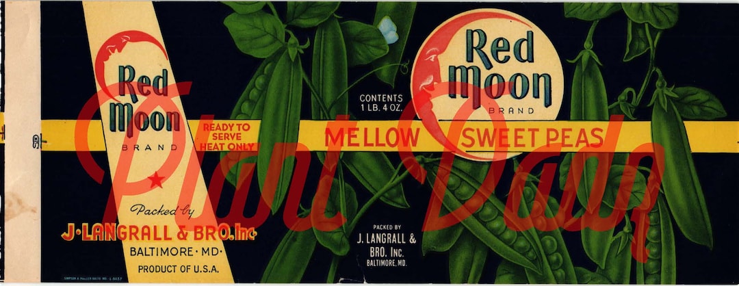 705 Digital Download Vegetable Label- Red Moon Packed by J. Langrall ...