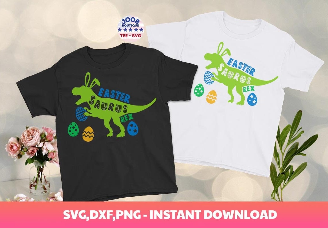 T-rex Easter Svgbunny Saurus Svg Easter Dinosaur Svgt-rex - Etsy