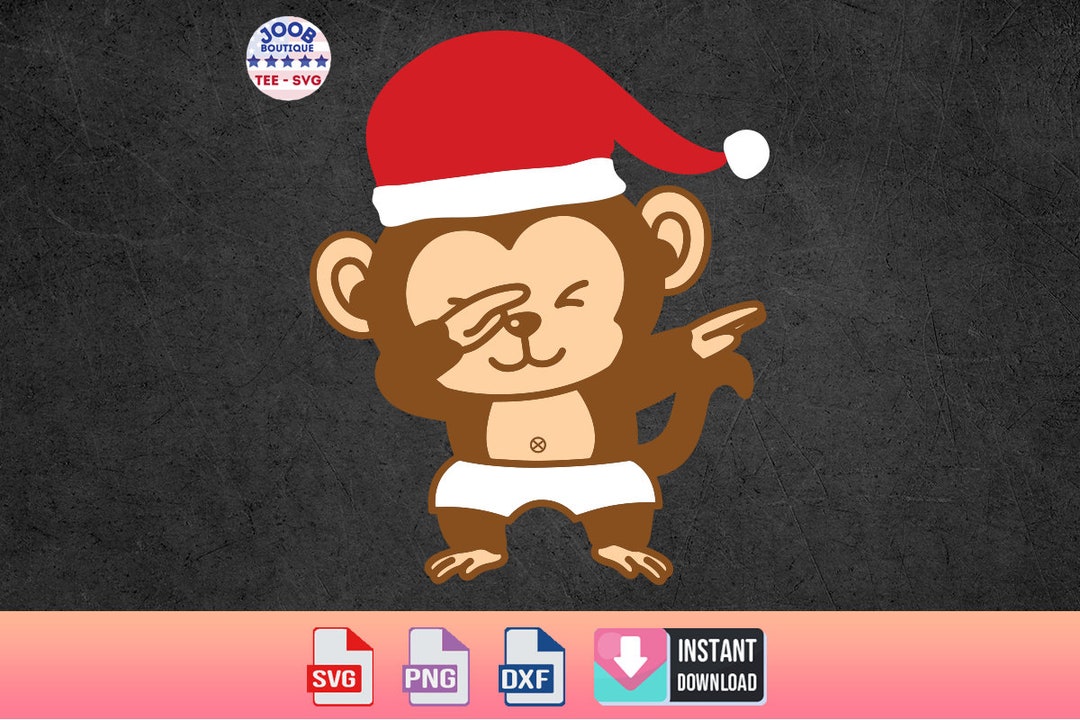 Cute Monkey Dabbing Svg,cute Monkey Png,crazy Monkeys ,monkey Clipart ...