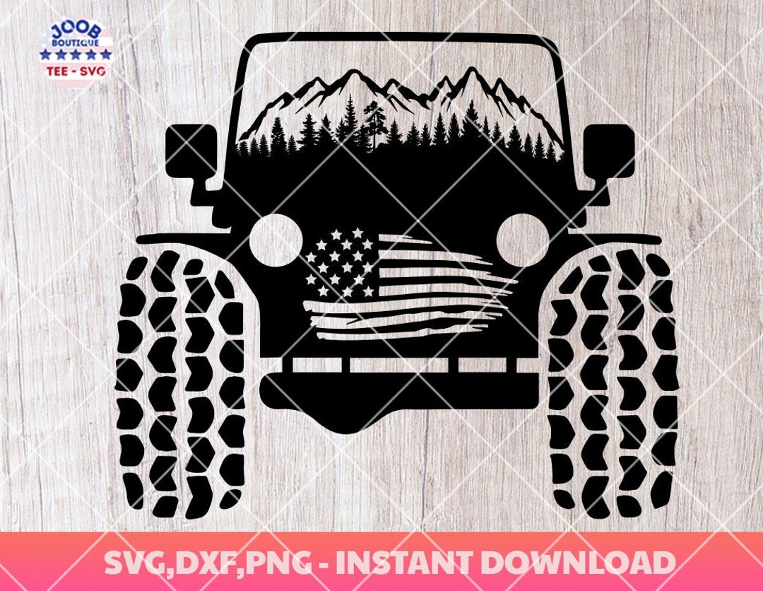 American Offroad Svg, Offroad Forest Svg, USA Flag, US Offroad,4wd ...