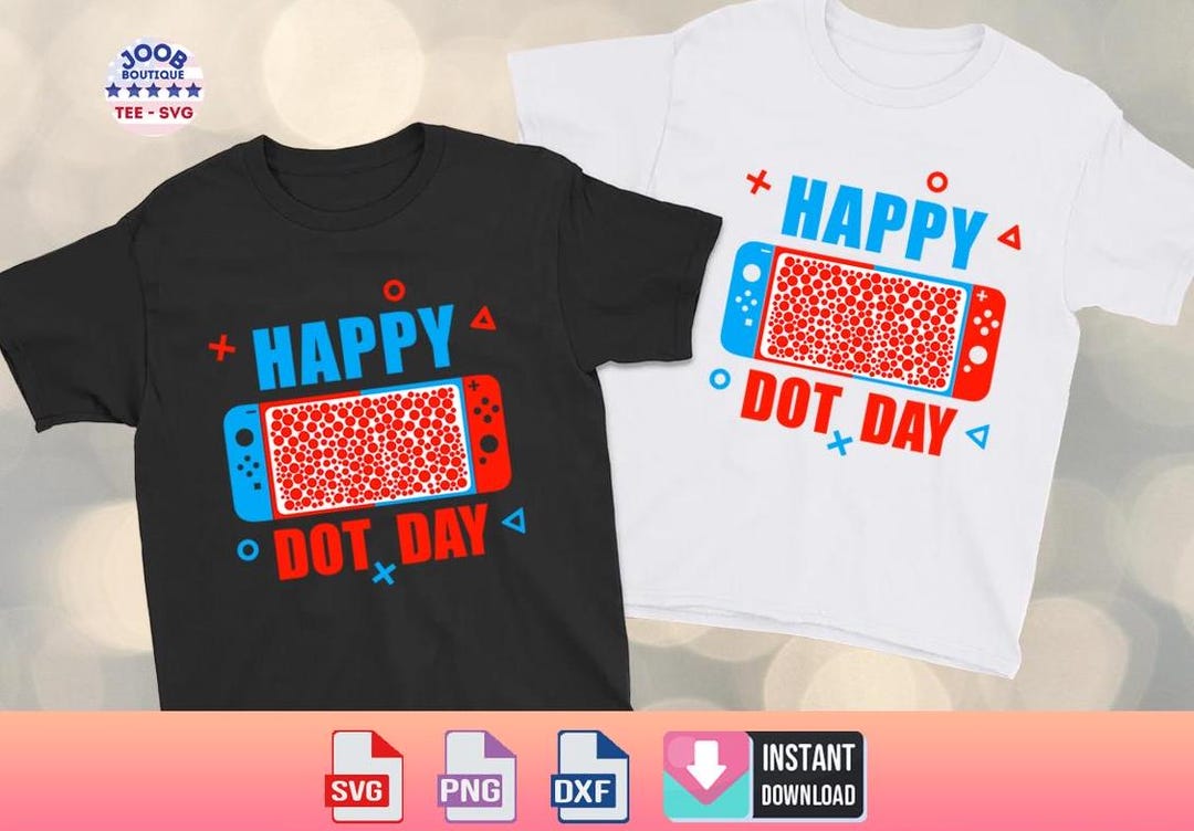 Happy Dot Day Console Game Svg Png, Sublimations Design, Gamers Boy ...