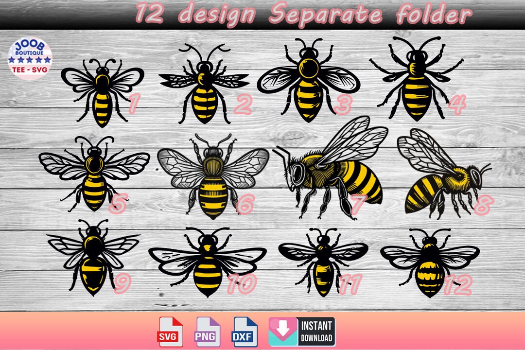 Bee Bundle Svg,cute Bee Svg,honey Bee Svg,bumble Bee Svg,bee Kind Svg ...