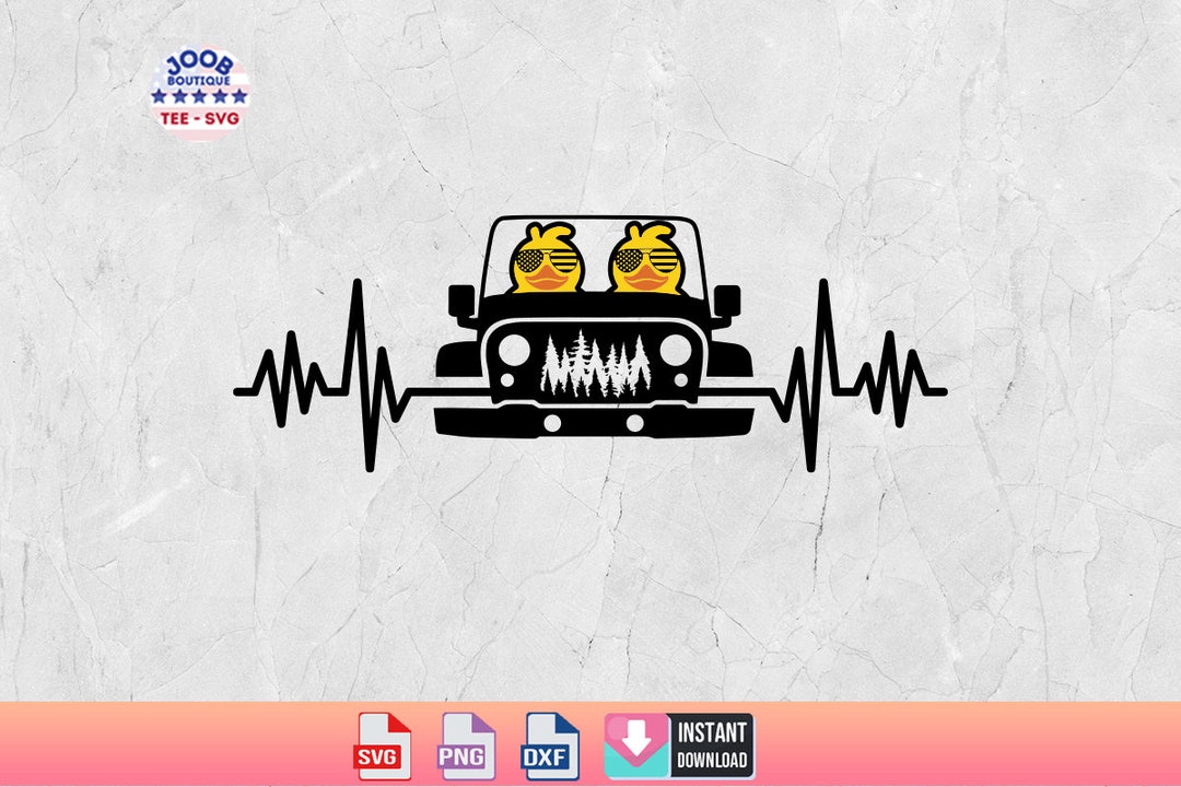 Heartbeat Duck Svg,offroad Heart,heart Beat Car,truck Heart Beat,4x4 ...
