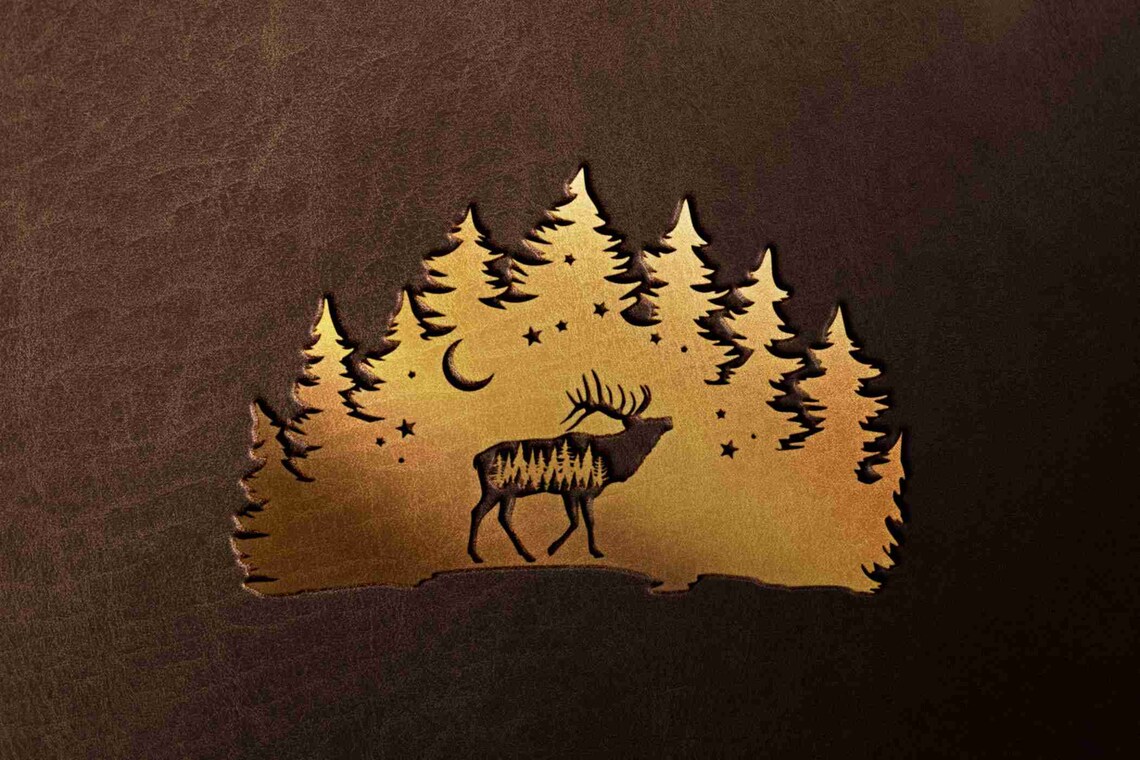 Elk Antler Forest SVG Adventureanimal SVG Mountain Svgelk - Etsy