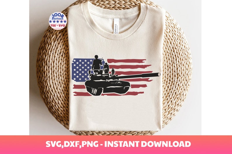 US Soldiers Tank American Flag SVG, United States Military Svg,war USA ...