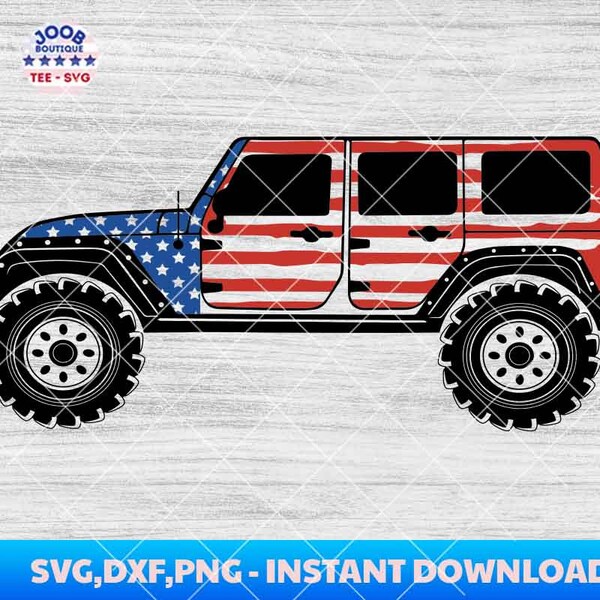 4th of July Jeep Svg - Etsy