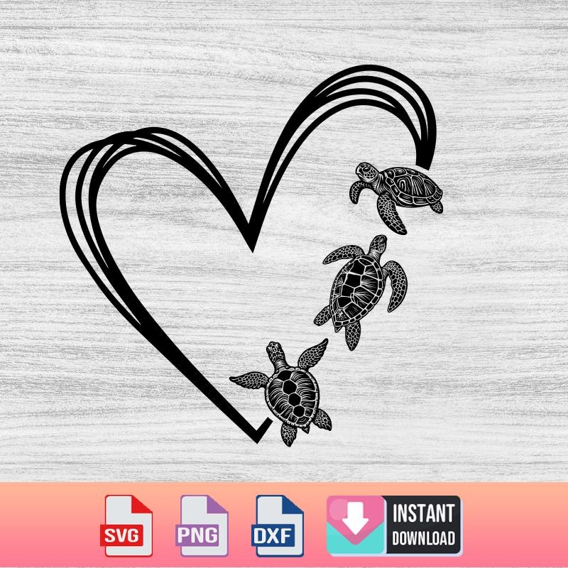 Turtle Svg - Etsy