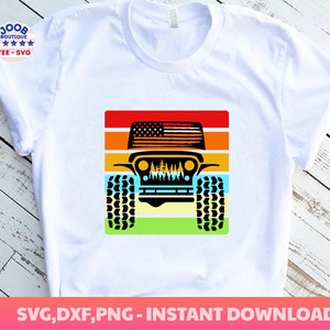 American Offroad Svg, Offroad Forest Svg, USA Flag, US Offroad, 4WD ...