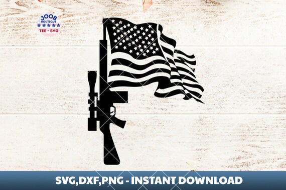 Usa Rifle Flag Svg Second Amendment SVG Patriotic Print - Etsy
