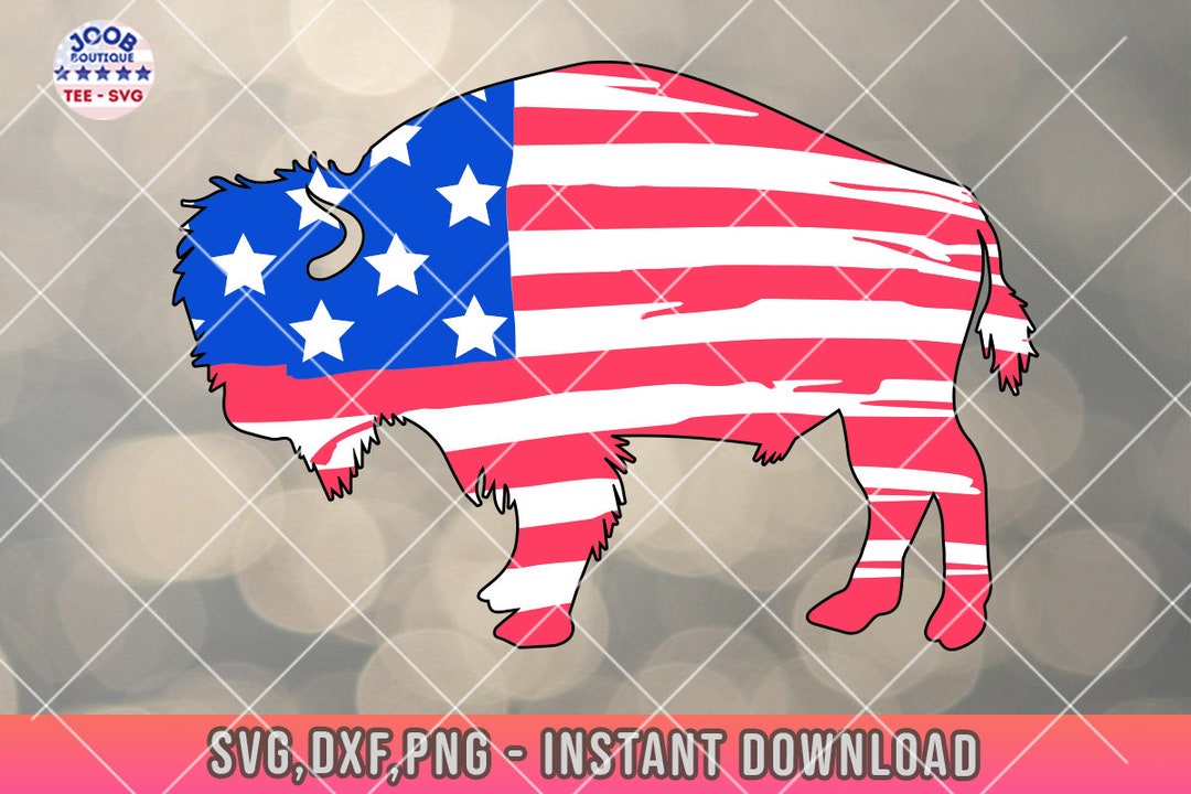 American Buffalo Svg, American Flag Bison Svg, Buffalo SVG, Buffalo ...