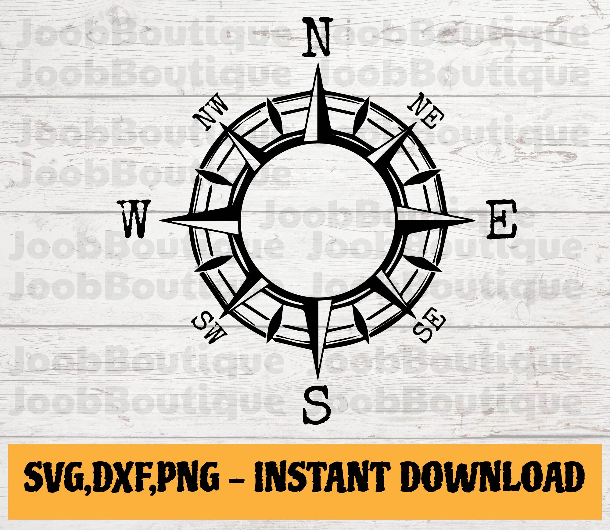 Compass SVG File Compass Rose Compass Star Adventure | Etsy