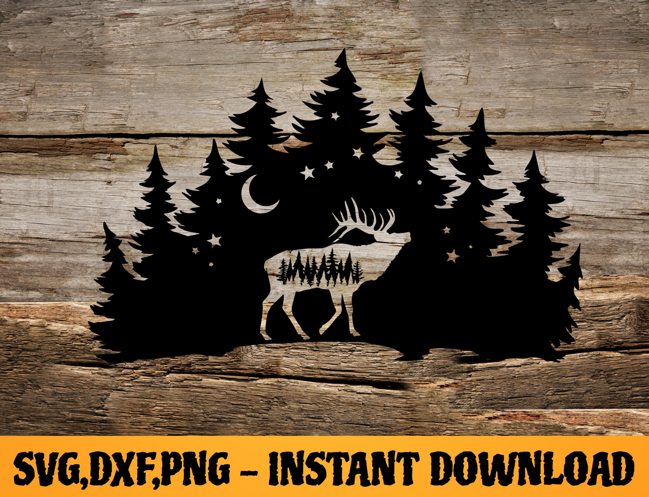 Elk Antler Forest SVG Adventureanimal SVG Mountain Svgelk - Etsy