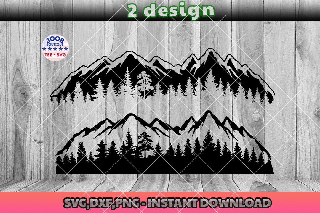 Forest and Mountains Svg,mountains Png,adventure Png,forest Png,tree ...