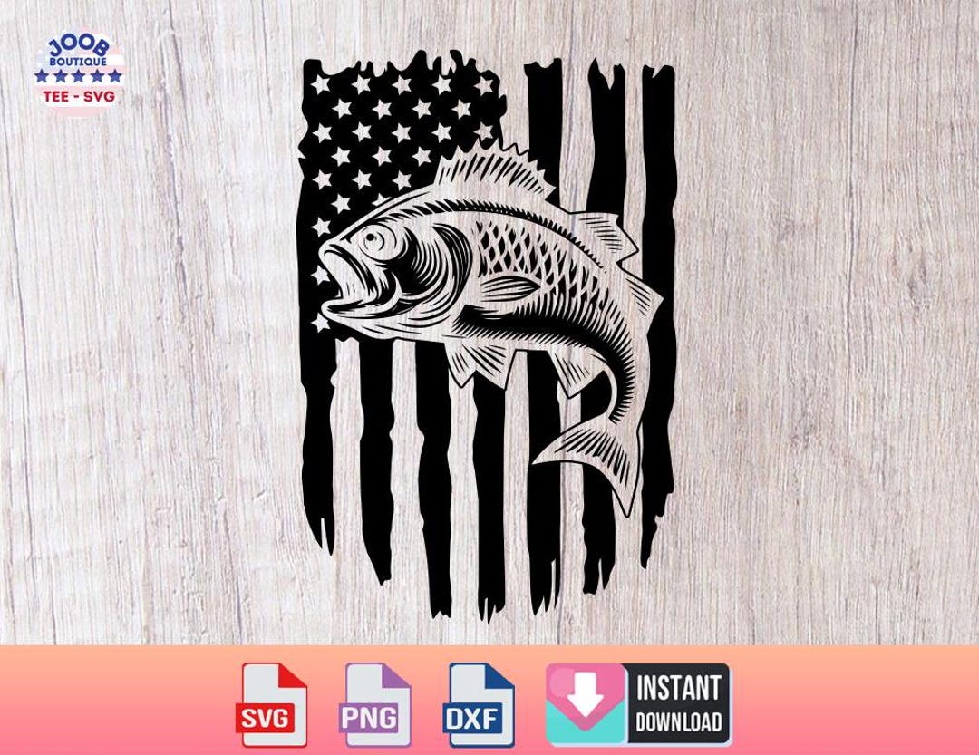 Fish With American Flag Svg Png,american Flag Svg,fishing Flag,fish ...
